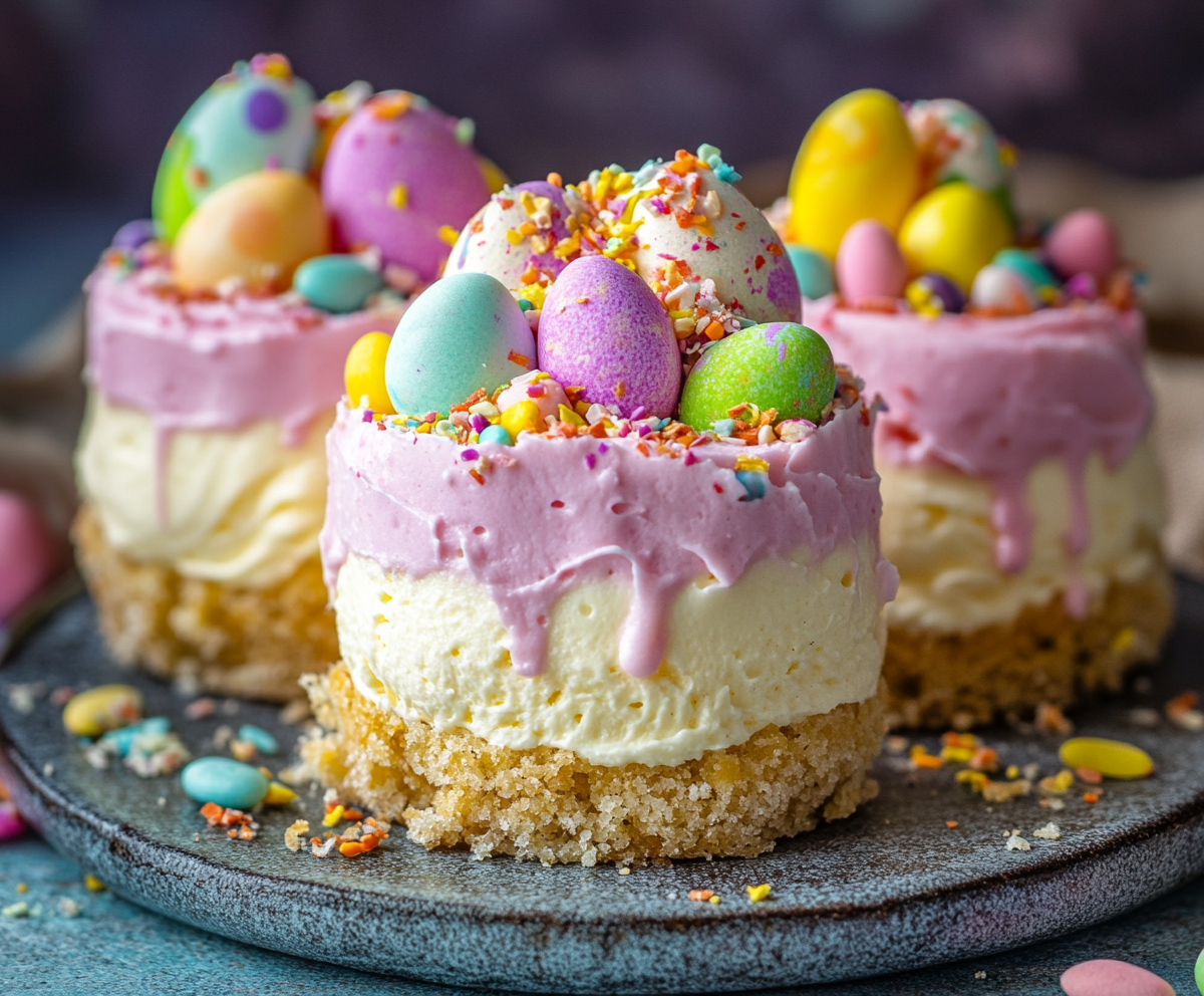 Mini Easter Egg Cheesecakes Recipe