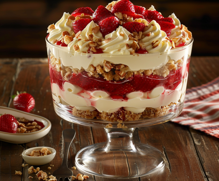 Easy Strawberry Cheesecake Trifle Recipe