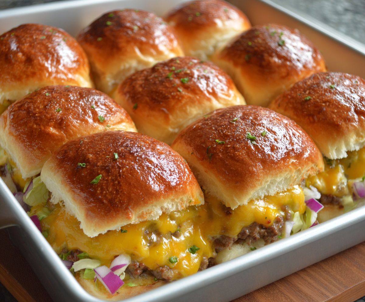 Oven Baked Cheeseburger Sliders Recipe
