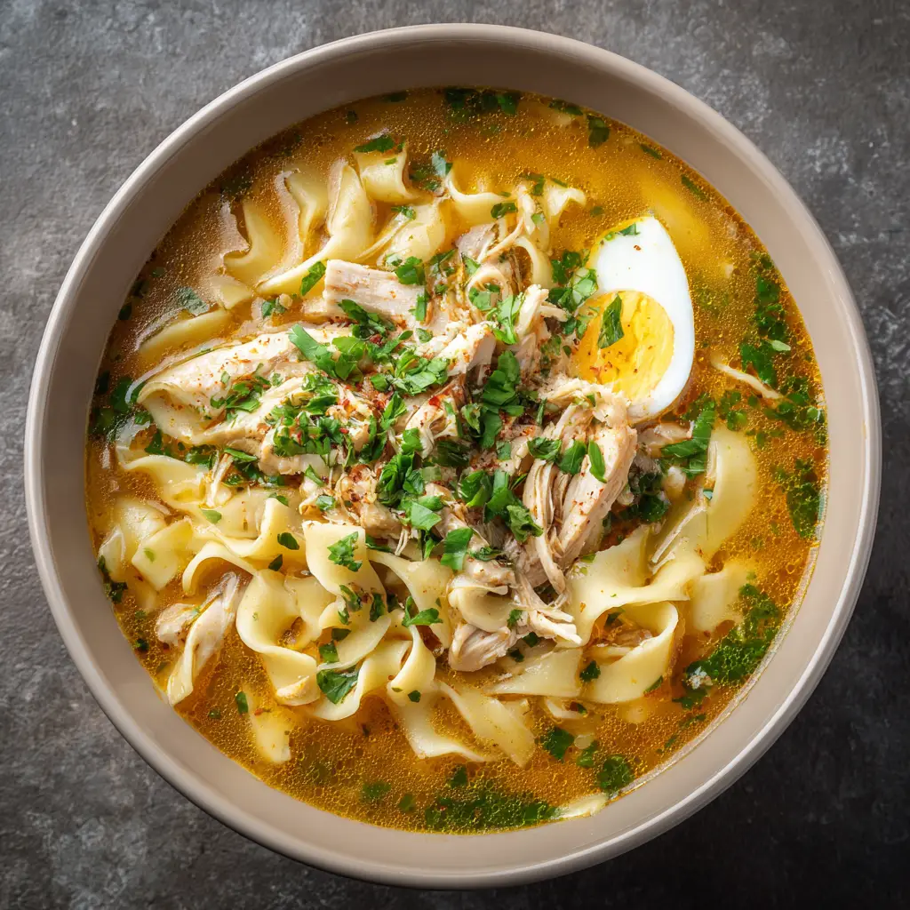 Egg Noodle Chicken Soup