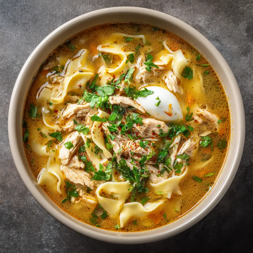 Egg Noodle Chicken Soup