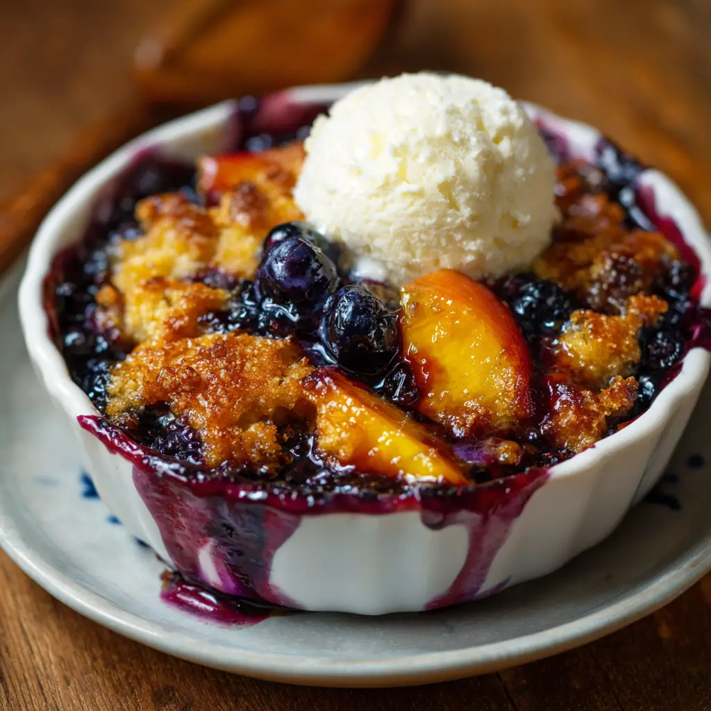 Peach Blueberry Cobbler Recipe