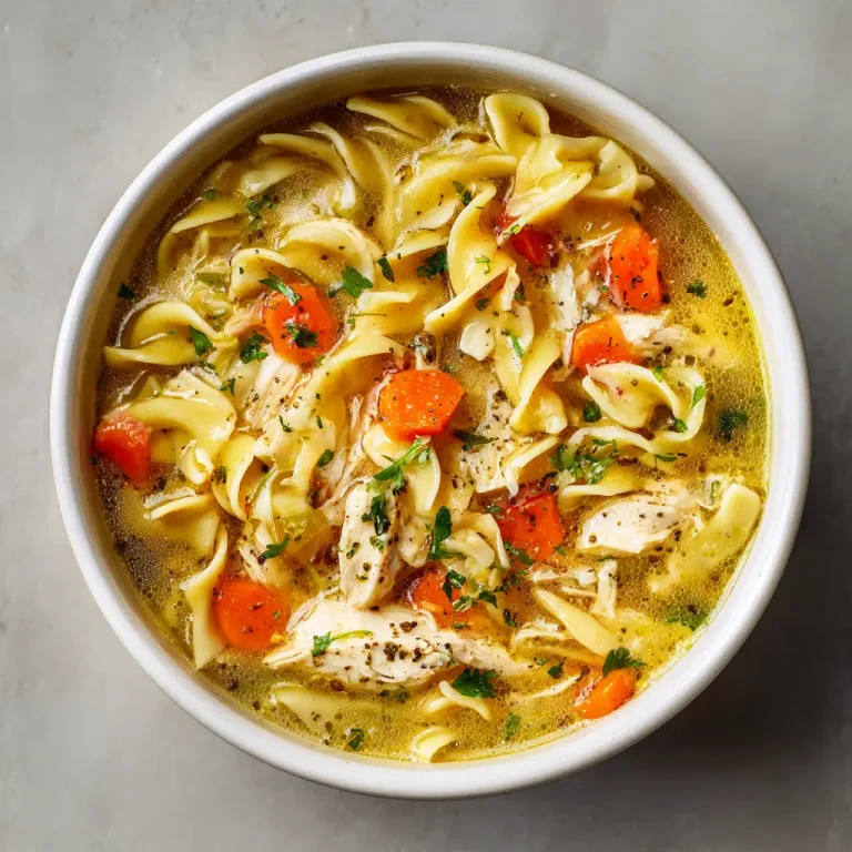 lemon chicken noodle soup